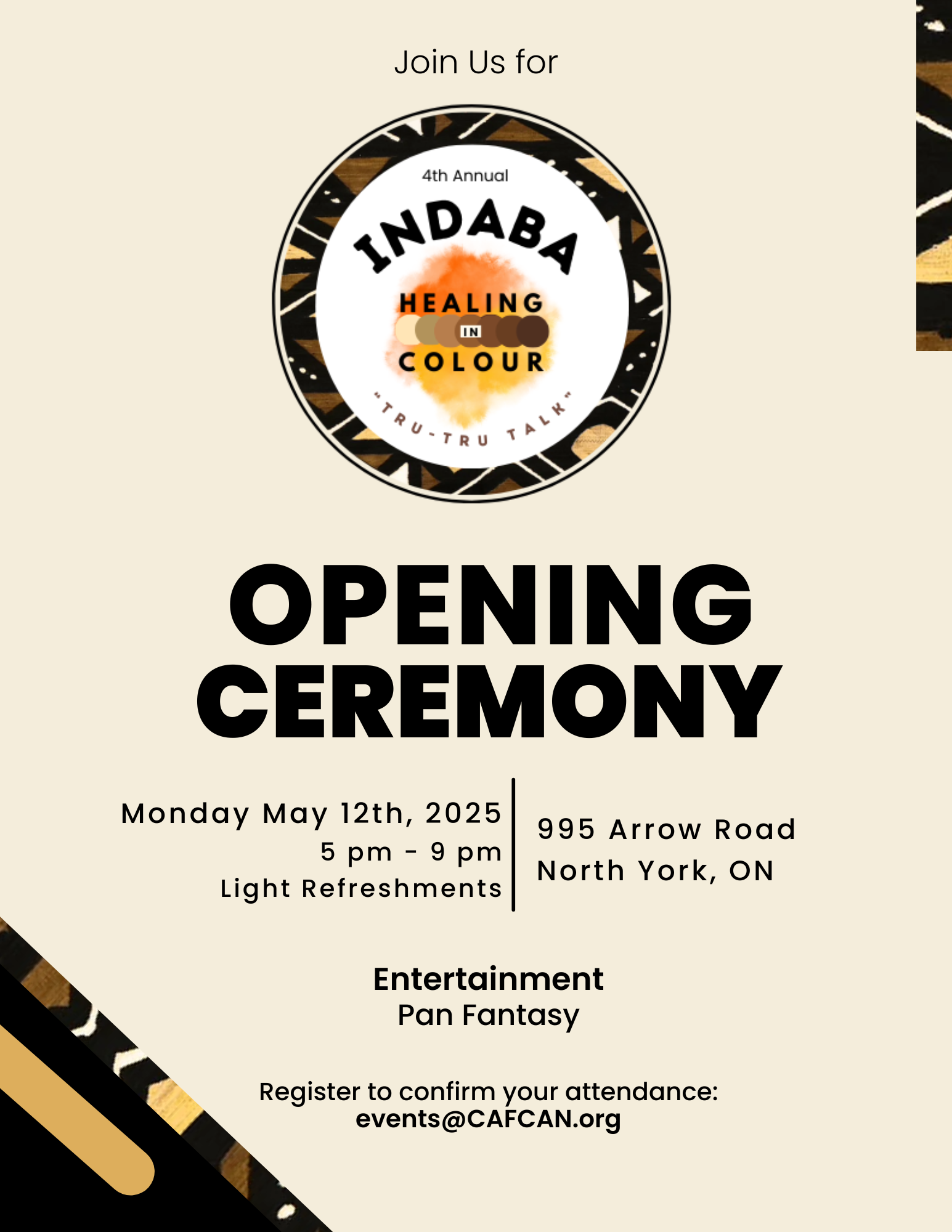 Schedule – CAFCAN INDABA